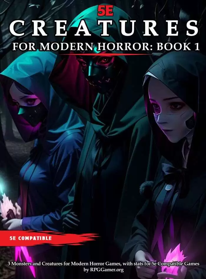 Creatures for Modern Horror - Book 1 - 3 Creatures and Monsters for 5e ...