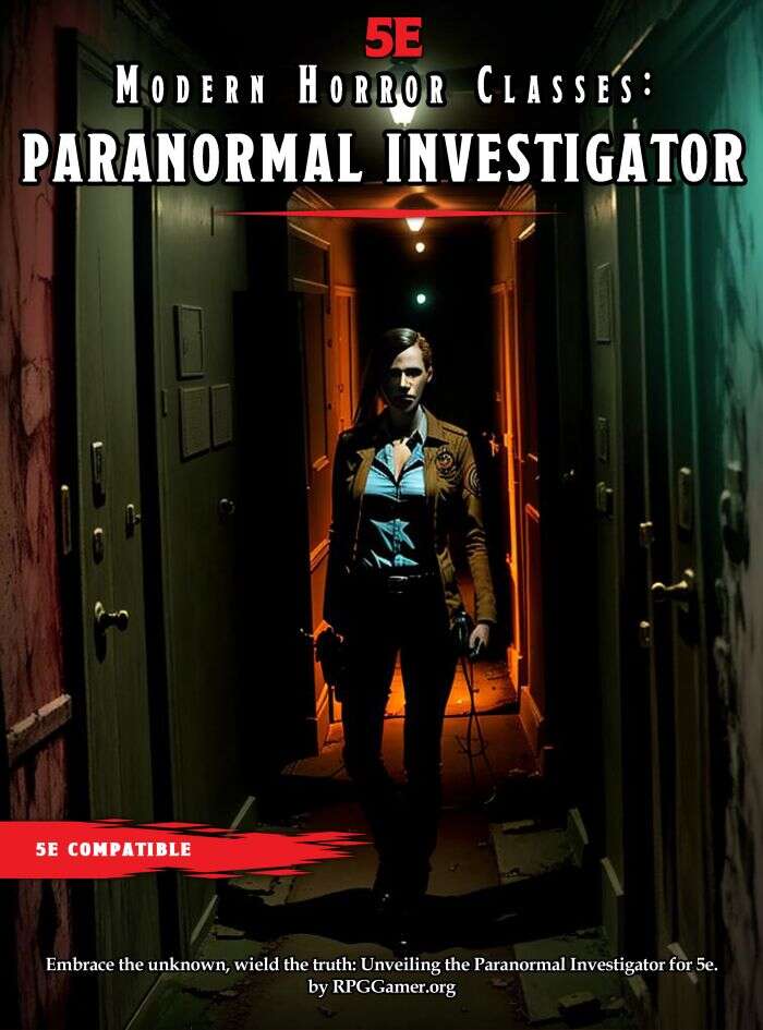 Modern Horror Classes: Paranormal Investigator - RPGGamer | DriveThruRPG