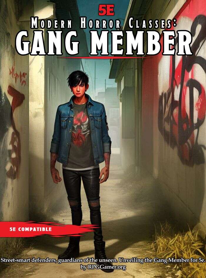 Modern Horror Classes: Gang Member - RPGGamer | DriveThruRPG