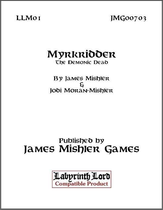 Myrkridder -- The Demonic Dead - James Mishler Games | DriveThruRPG