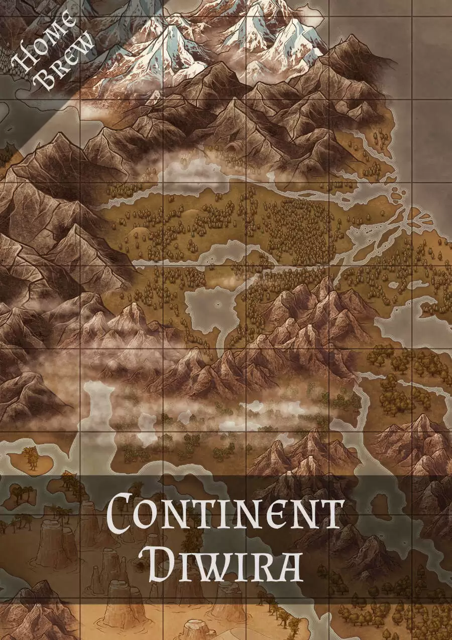 Diwira: Continent Map - Lox | DriveThruRPG
