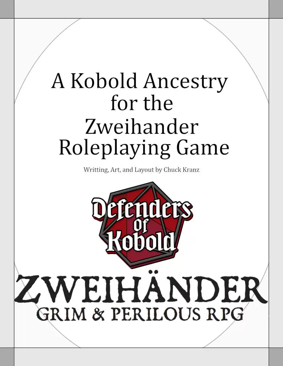 Kobold - Ancestry for Zweihander RPG - ZWEIHANDER Games | DriveThruRPG
