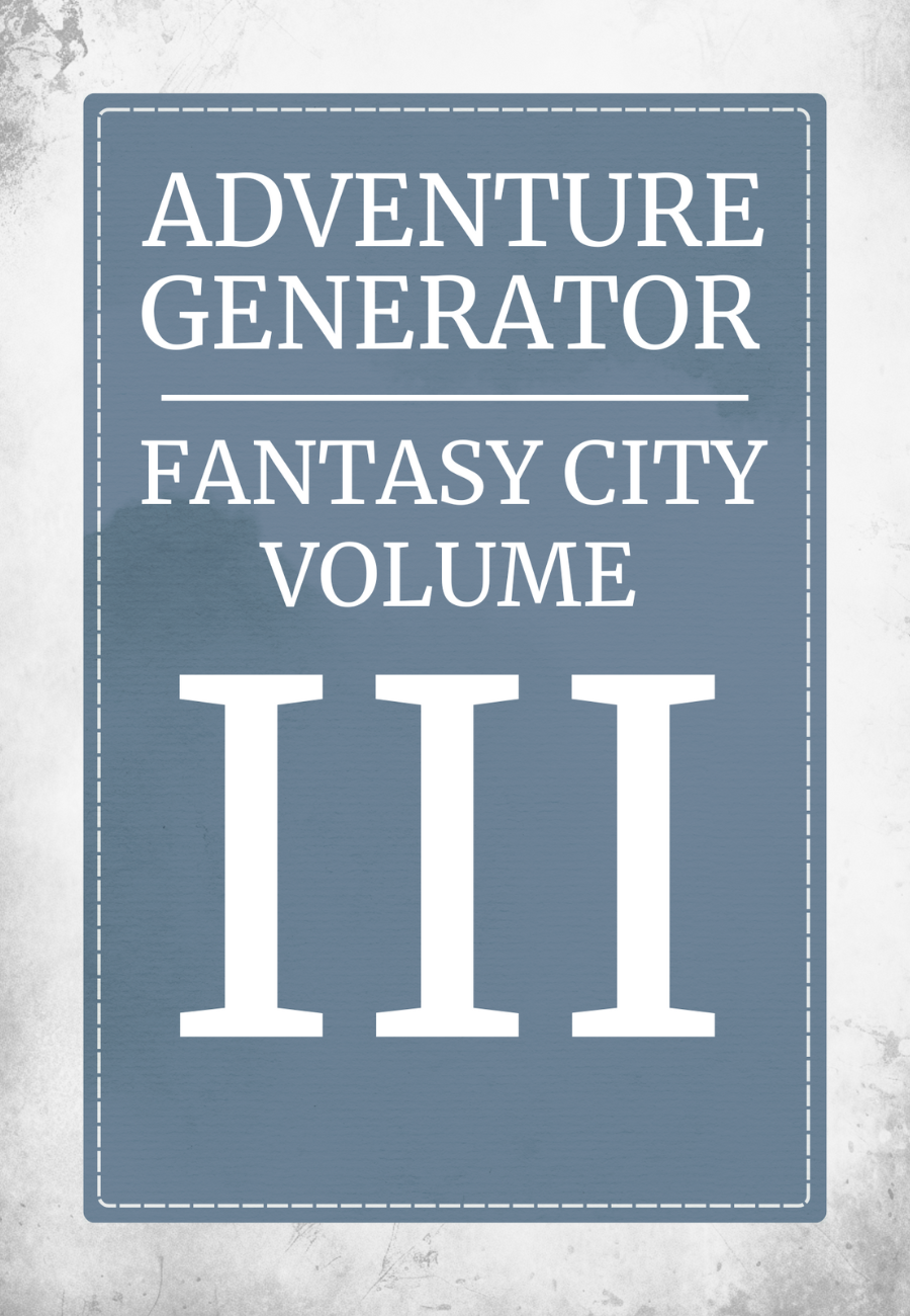 Adventure Generator Fantasy City Volume III - Wytchin Hour | DriveThruRPG