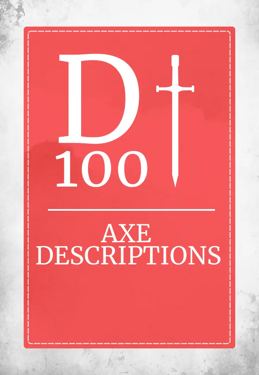 D100 Weapon Descriptions: Axe - Wytchin Hour | DriveThruRPG