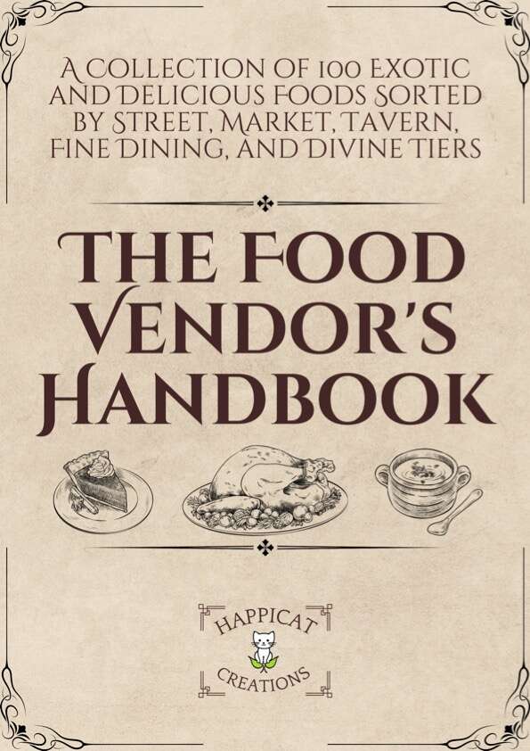 The Food Vendor's Handbook: A Collection of 100 Exotic and Delicious Foods Sorted by Street ...