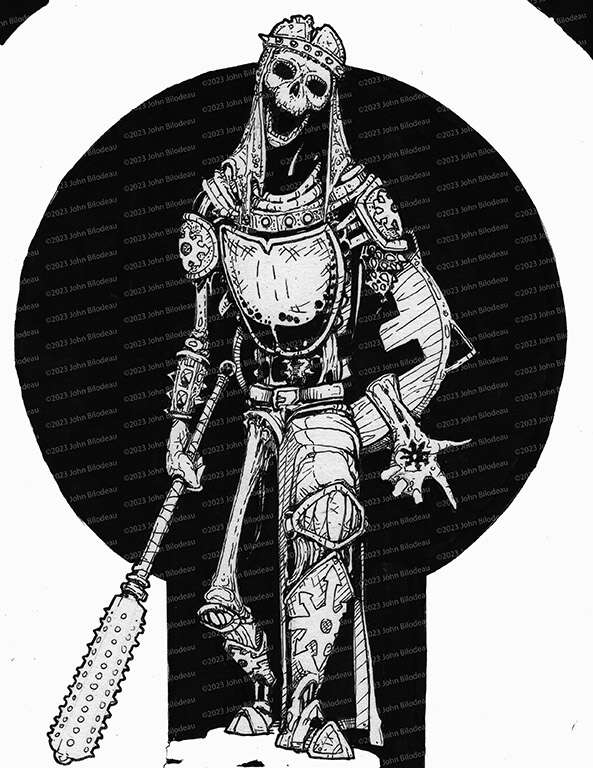 Skeleton Fighter Stock Art - John Bilodeau Stock Art | DriveThruRPG