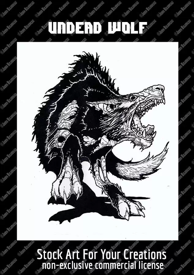 Undead Wolf Stock Art - John Bilodeau Stock Art | DriveThruRPG