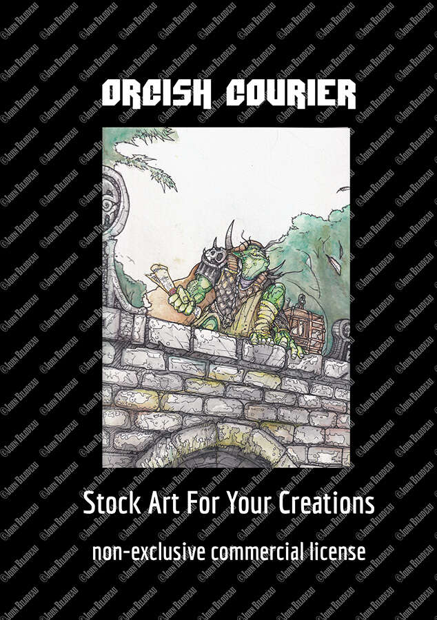 Orcish Courier Stock Art - John Bilodeau Stock Art | DriveThruRPG