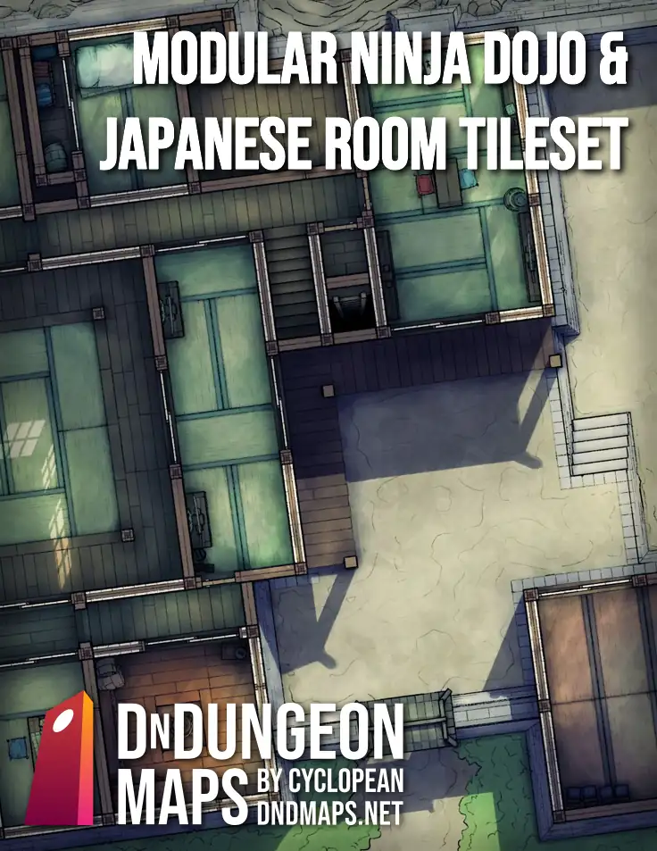 Modular Ninja Dojo & Rooms - Cyclopean Compact | DriveThruRPG