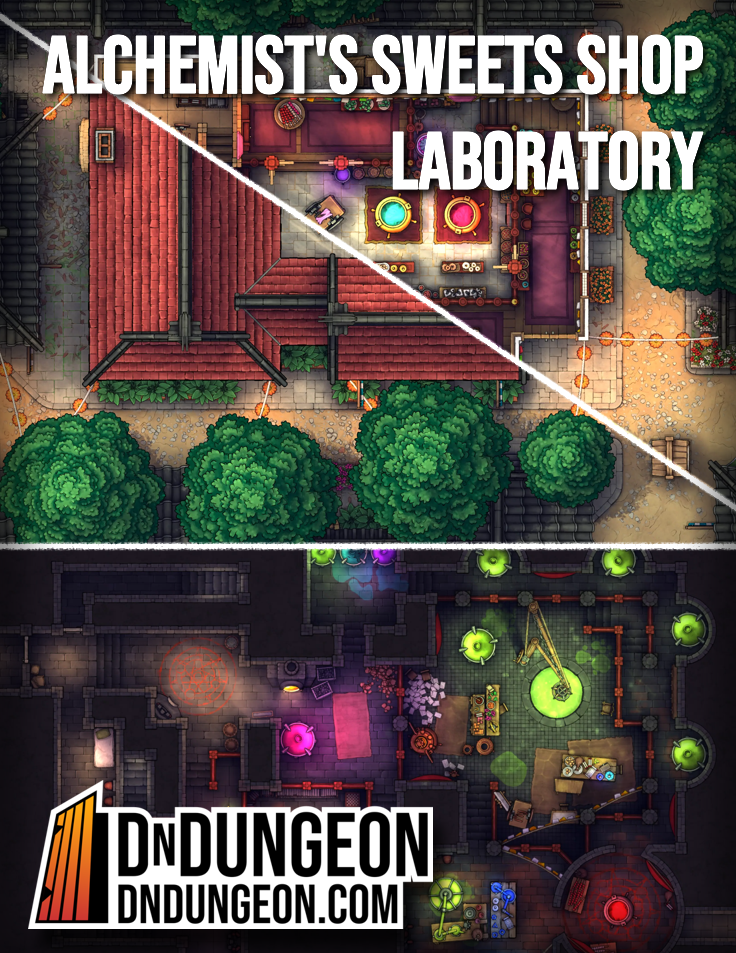 Alchemist's Sweets Shop & Laboratory - D&D Battlemap Map Pack ...