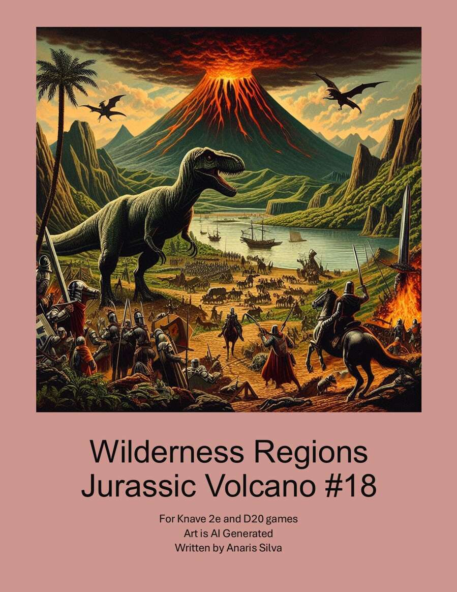 Wilderness Region Jurassic Volcano #18 - Role&Roll | Role&Roll | DriveThruRPG