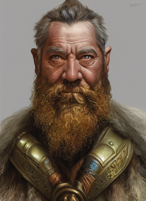 AI Generated Portraits - Dwarf Male - Stock - Sade | DriveThruRPG