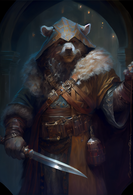 99 Anthro Bear Character Stock (AI) - Sade | DriveThruRPG