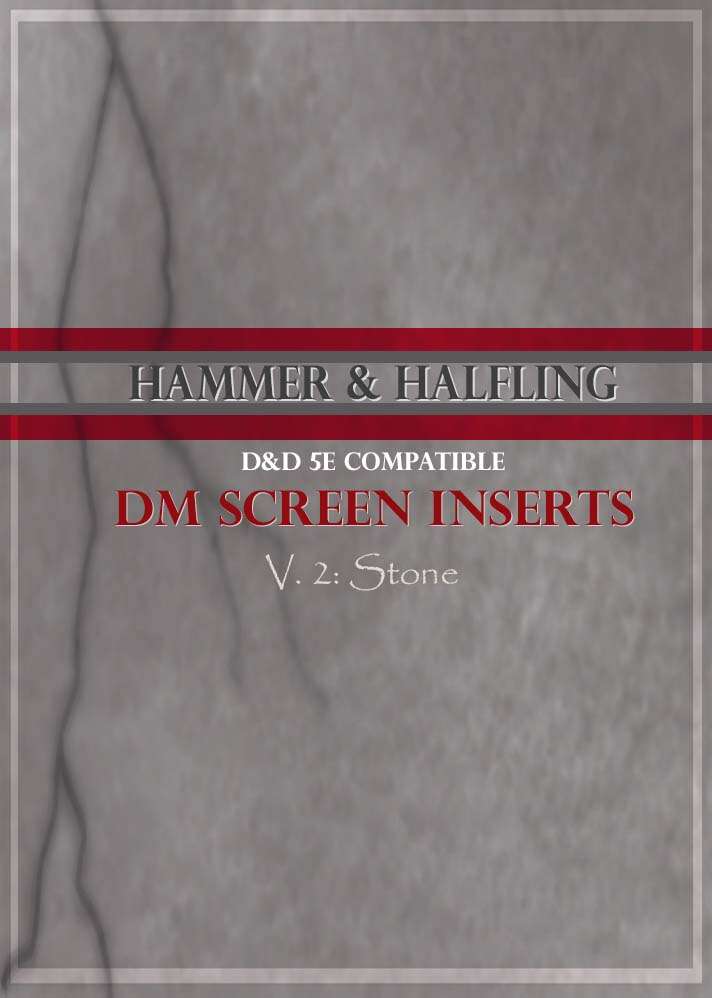 Landscape DM Screen Inserts - V.2, Stone (5E) - Hammer + Halfling ...