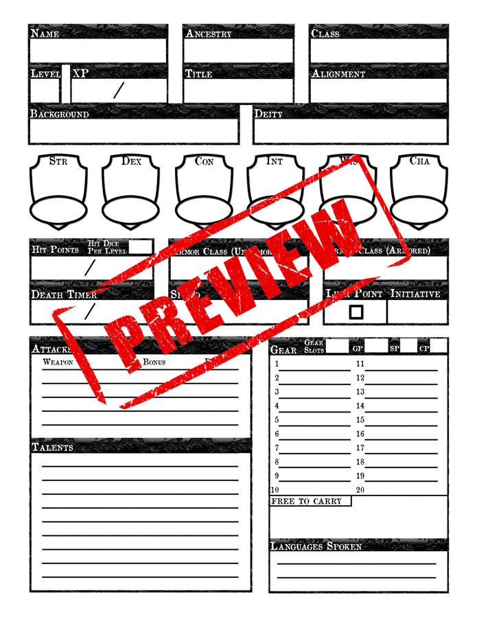 Cyberpunk 2022 Character Sheet