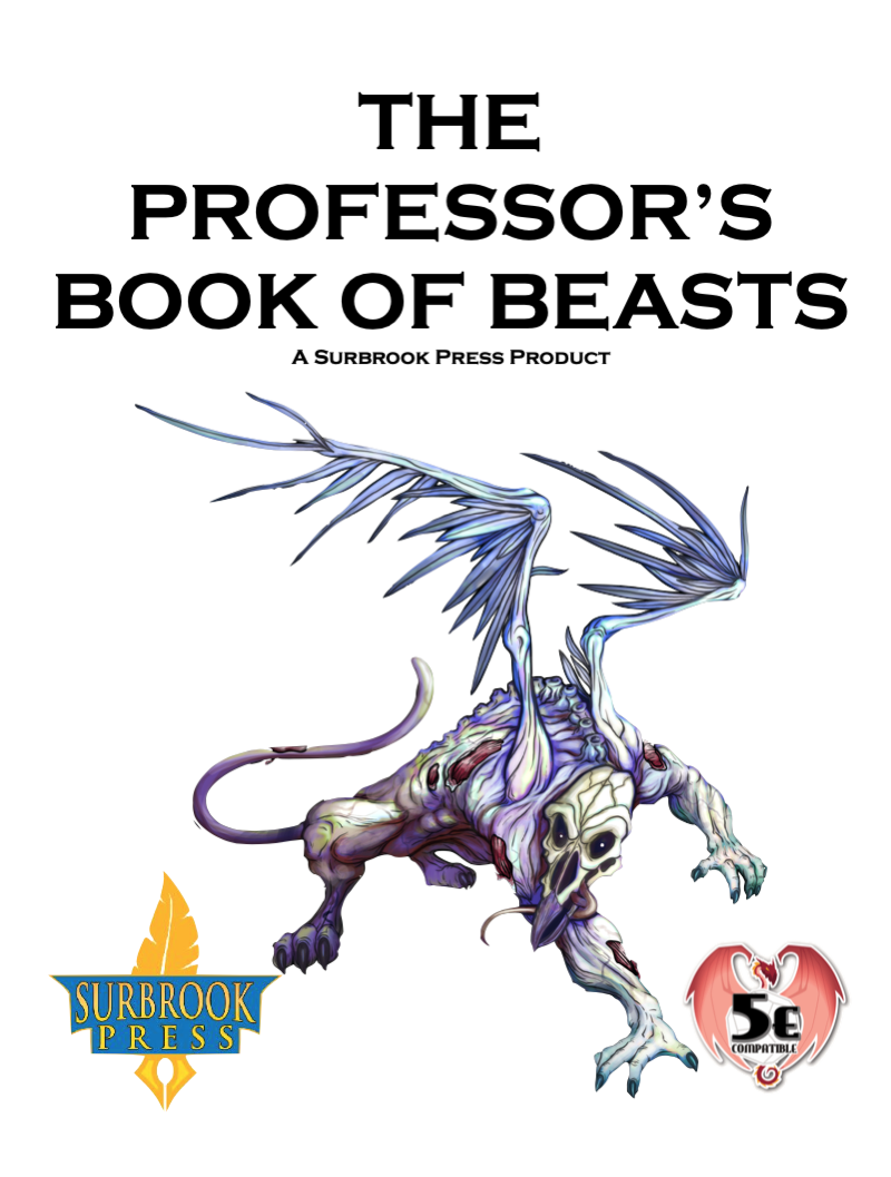 The Professor’s Book of Beasts (DnD 5e) - Surbrook Press | DriveThruRPG