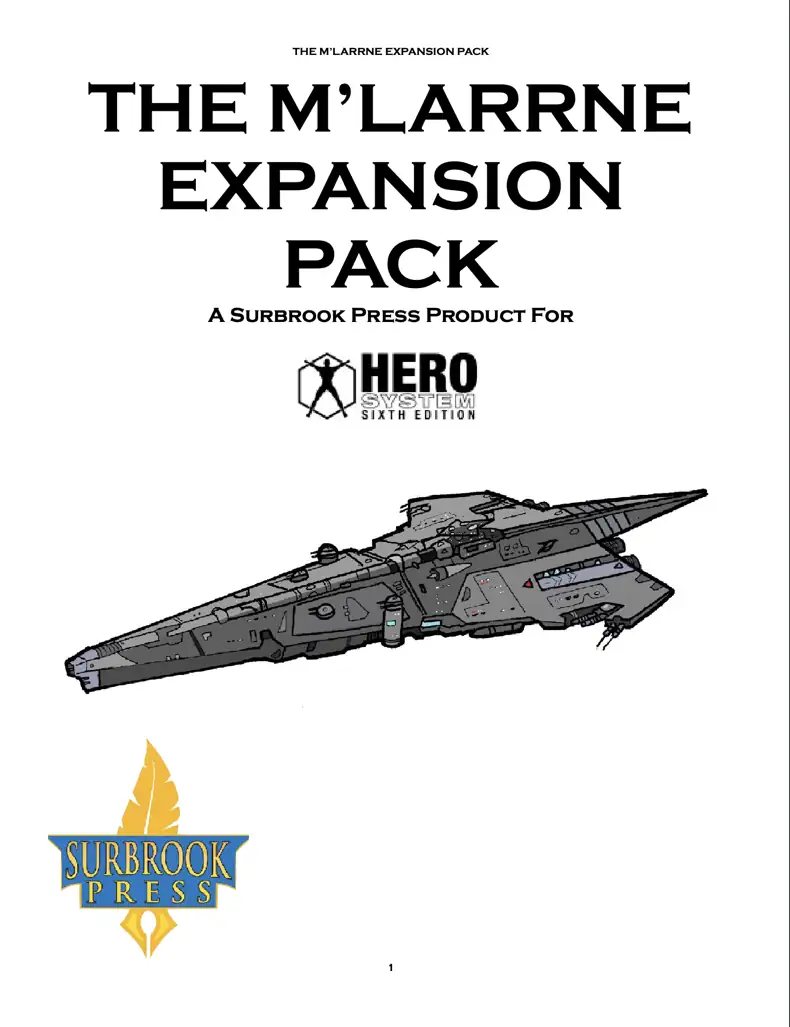 The M'Larrne Expansion Pack (HERO 6e) - Surbrook Press | DriveThruRPG
