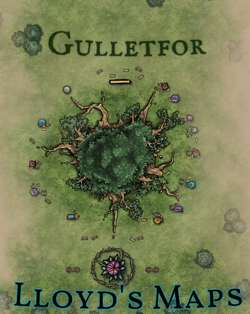 Village Map - Gulletfor - Lloyd's Maps | Lloyd's Maps | DriveThruRPG