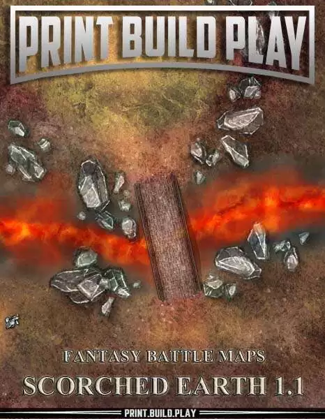 Battle map - SCORCHED EARTH 1.1 - Print Build Play | Maps | DriveThruRPG