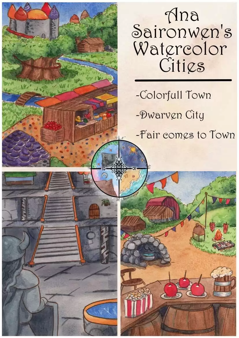 Ana Saironwen Cities Bundle - Saironwen | DriveThruRPG