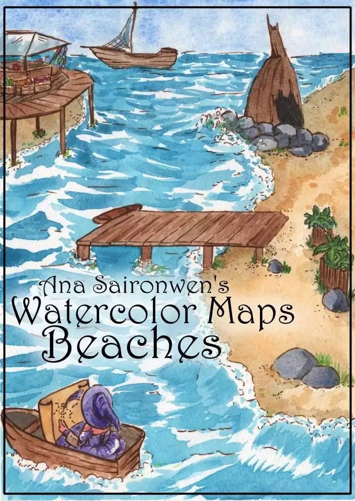 Beaches Set - Watercolor Maps - Saironwen | DriveThruRPG