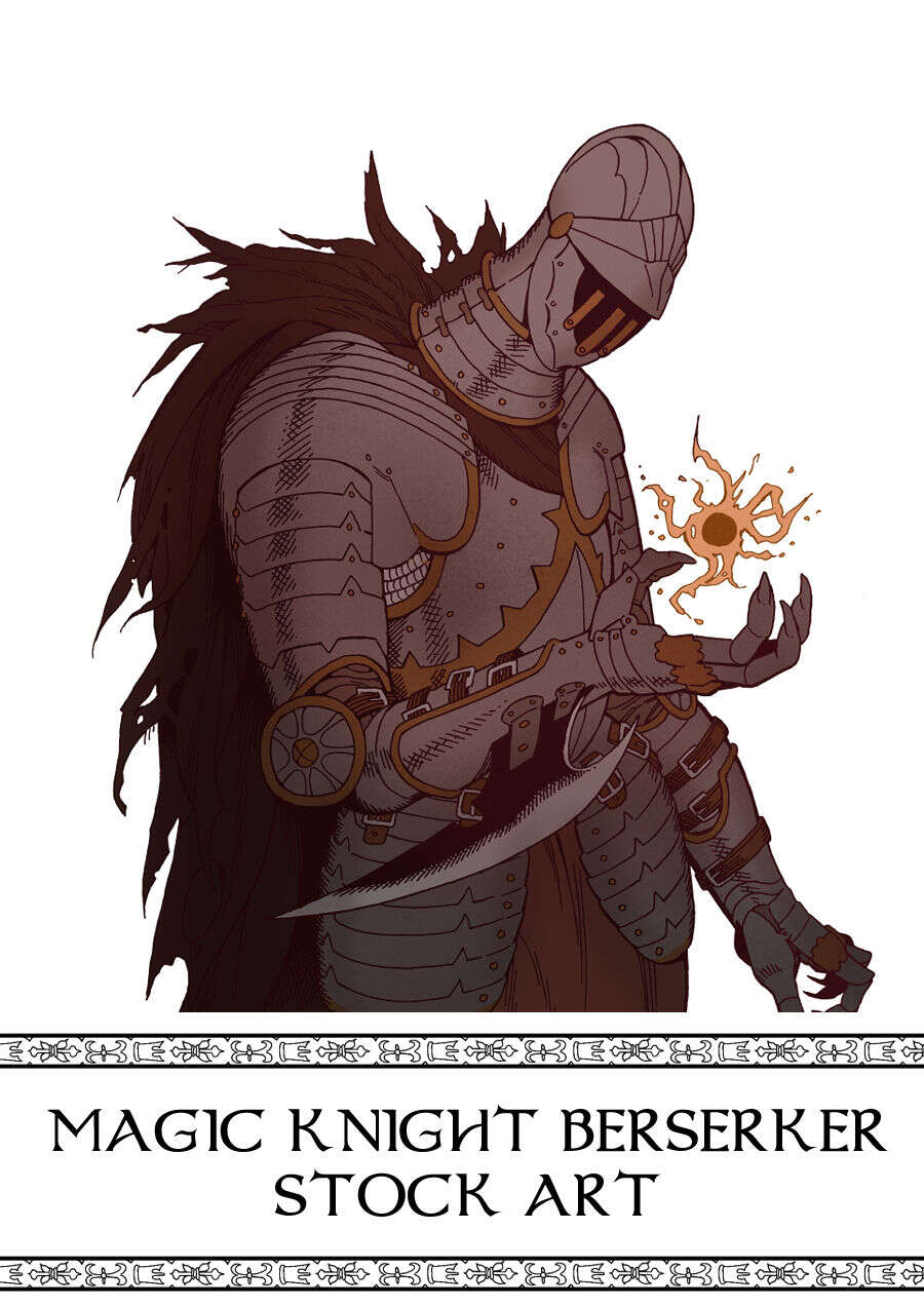 Magic Knight Berserker Stock Art - Oscar Westberg | DriveThruRPG