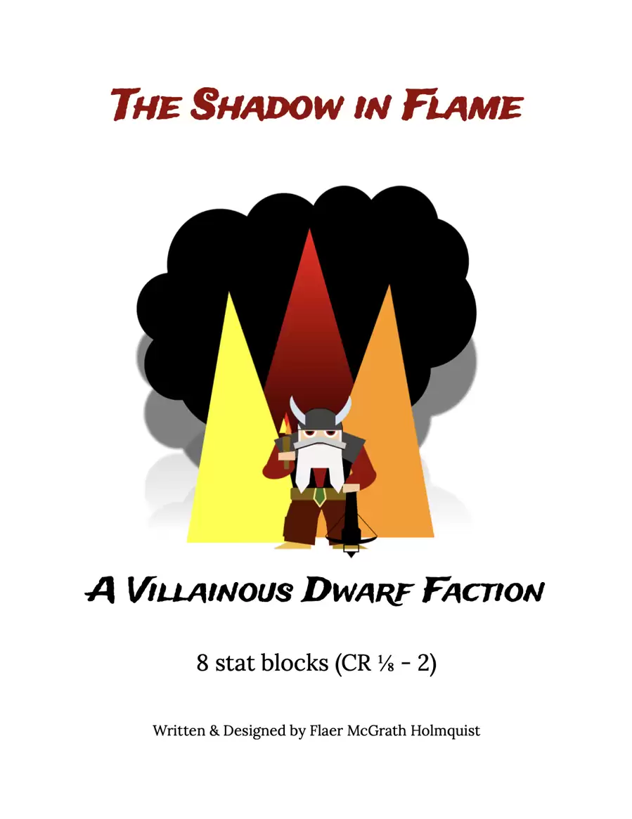 The Shadow in Flame: A Villainous Dwarf Faction - Flaer McGrath ...