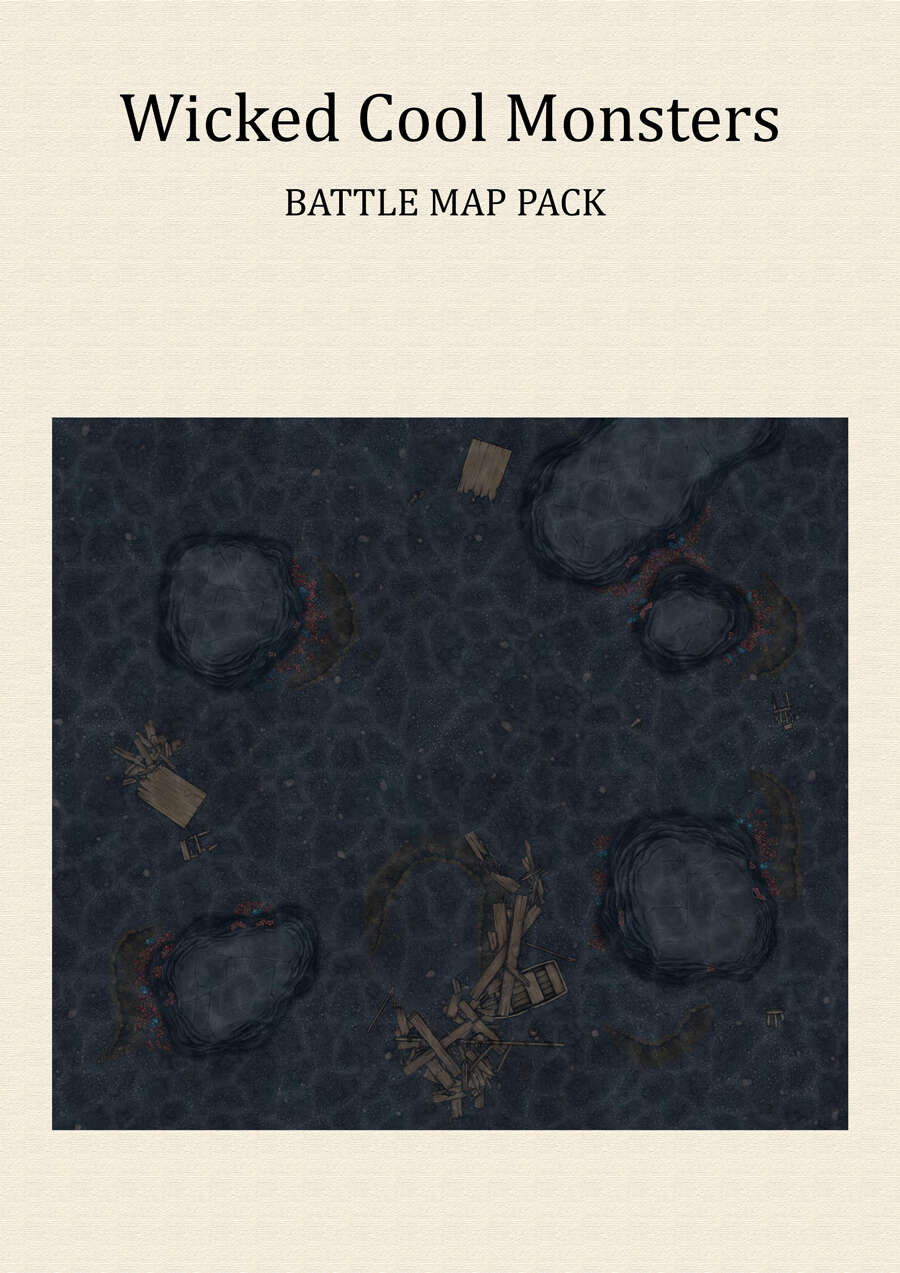 Wicked Cool Monsters - Battle map pack - JB-Media | DriveThruRPG