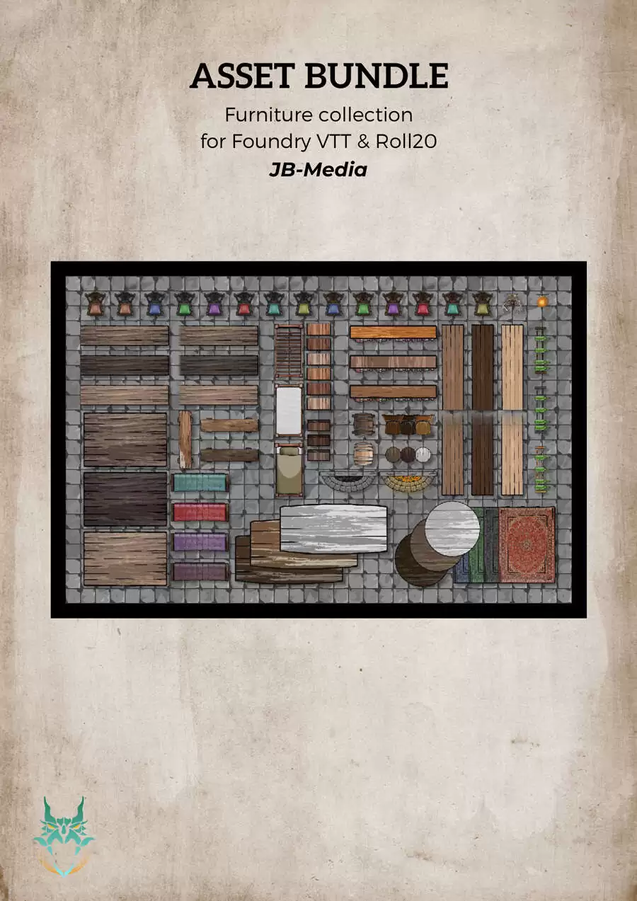 Asset Bundle - JBM Furniture collection - JB-Media | DriveThruRPG