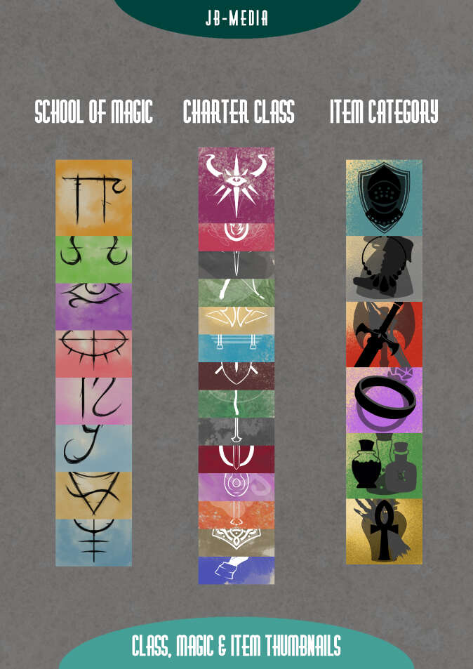 Class, Magic and Item Thumbnails - JB-Media | DriveThruRPG