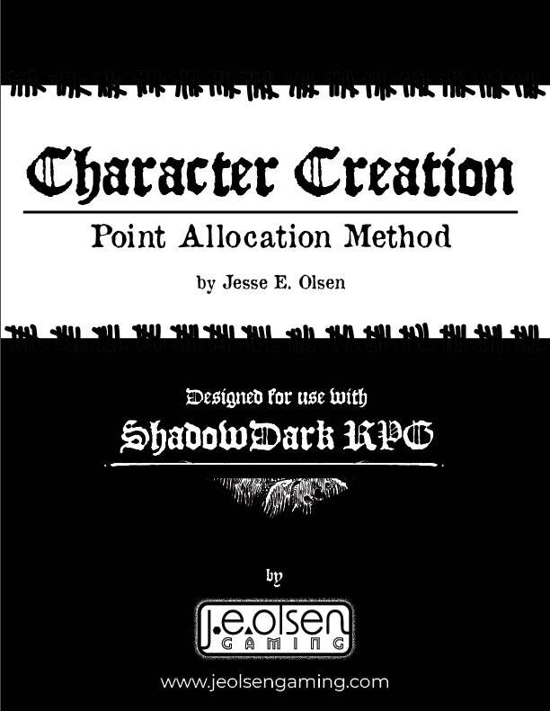 Character Creation: Point Allocation Method - J. E. Olsen Gaming | DriveThruRPG