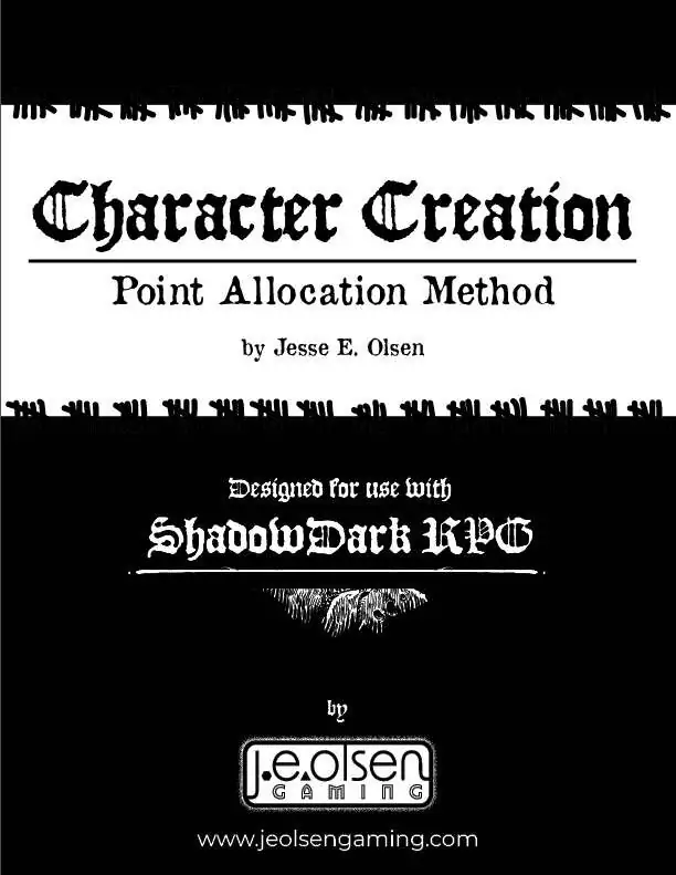 Character Creation: Point Allocation Method - J. E. Olsen Gaming ... Character Creation: Point Allocation Method - J. E. Olsen Gaming ...