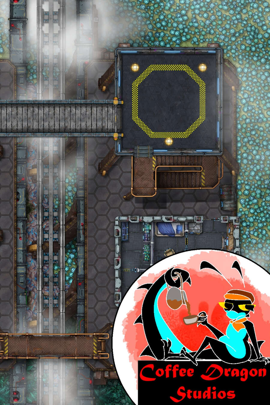 Mountain Outpost - Sci-Fi Battlemap - Lair of the Coffee Dragon ...