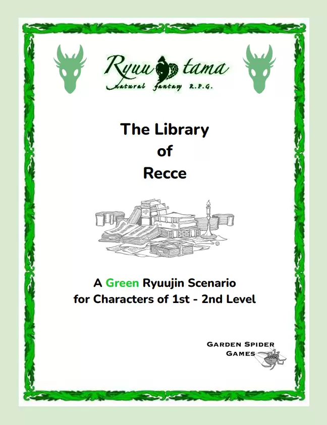 Ryuutama: The Library of Recce - Garden Spider Games | DriveThruRPG