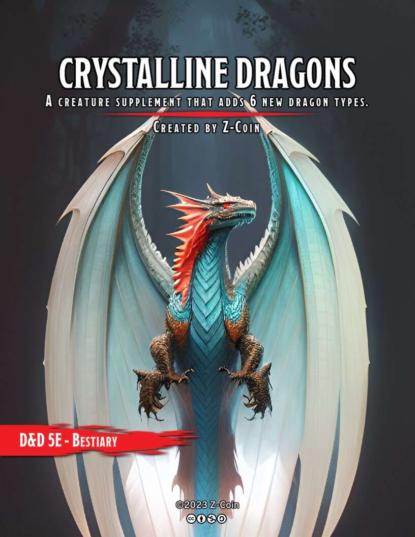 Crystalline Dragons (5e) - Z-Coin | DriveThruRPG