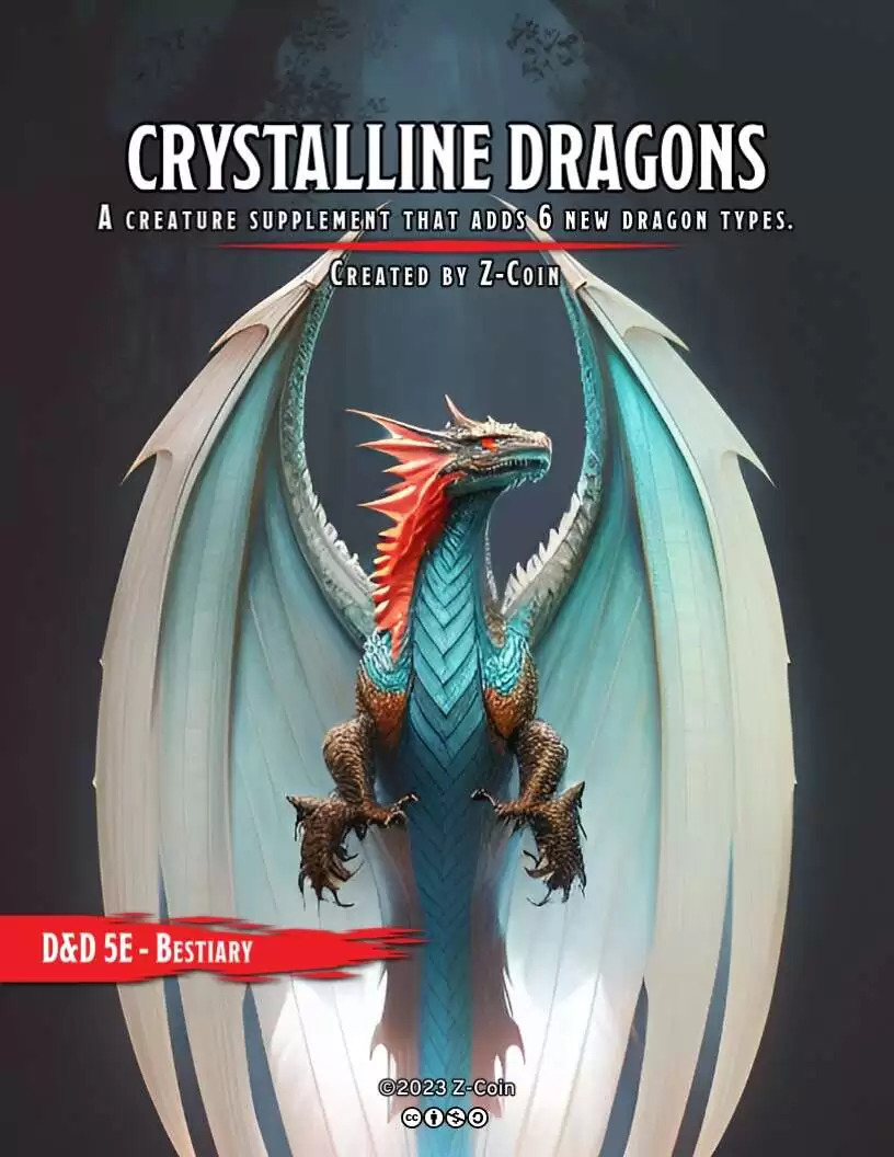 Crystalline Dragons (5e) - Z-Coin | DriveThruRPG