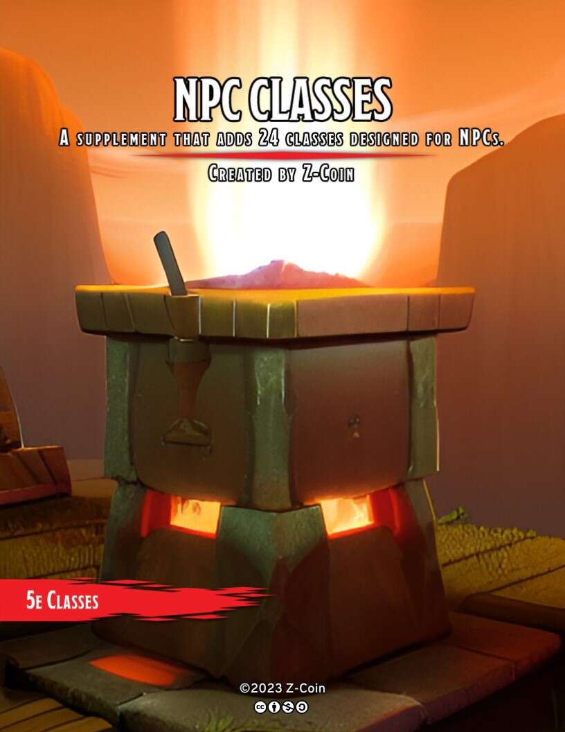 NPC Classes (5e) - Z-Coin | DriveThruRPG