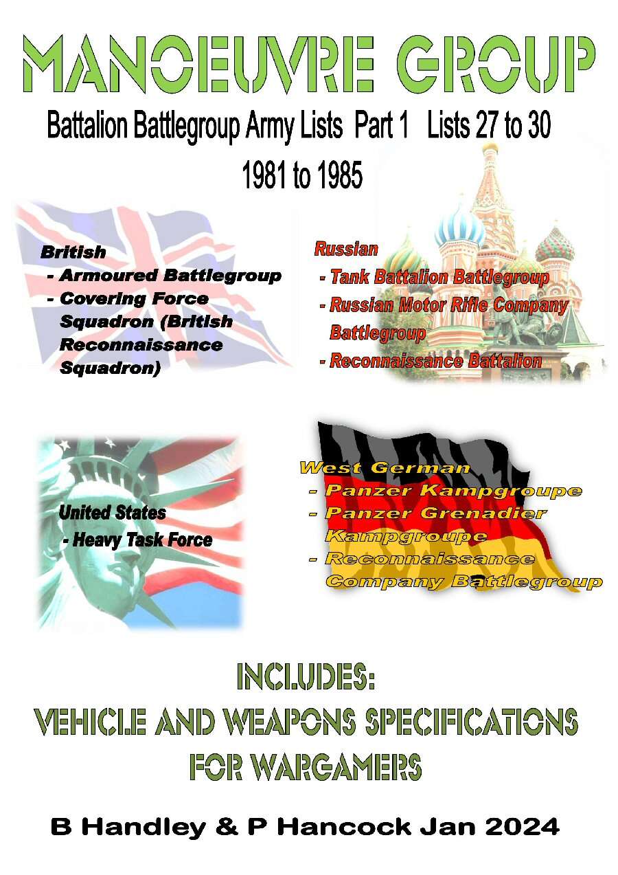 Cold War Army Lists 1981 to 1985 Part 1 - Manoeuvre Group | DriveThruRPG