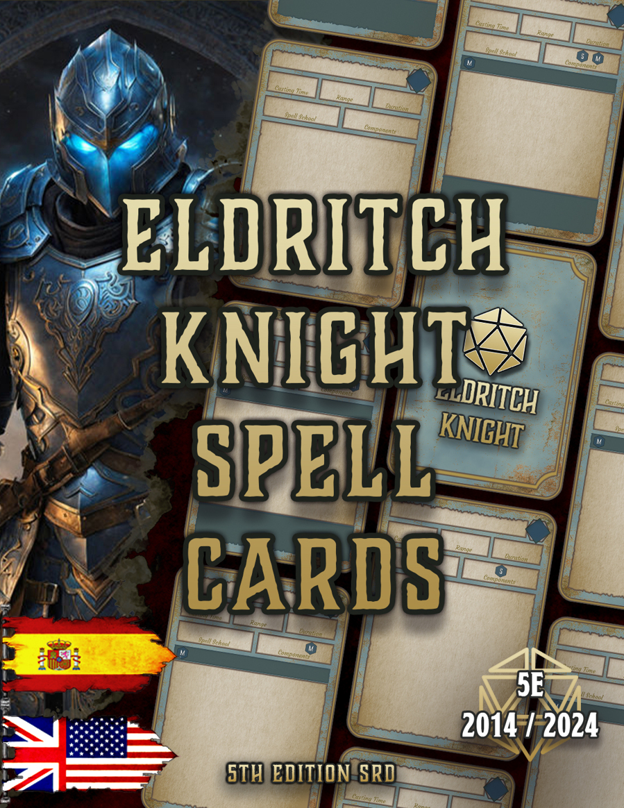 Fighter (Eldritch Knight) Spell Cards D&D 5E - Cibola Designs | DriveThruRPG