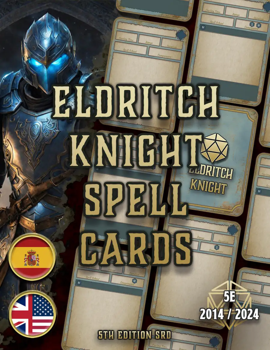 Fighter (Eldritch Knight) Spell Cards D&D 5E - Cibola Designs ...