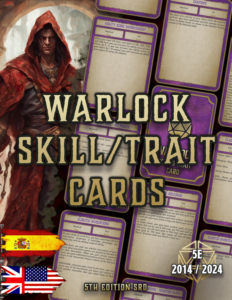Warlock Skill & Traits Cards D&D 5E - Cibola Designs | DriveThruRPG