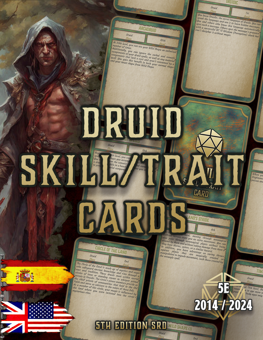 Druid Skill & Traits Cards D&D 5E - Cibola Designs | DriveThruRPG