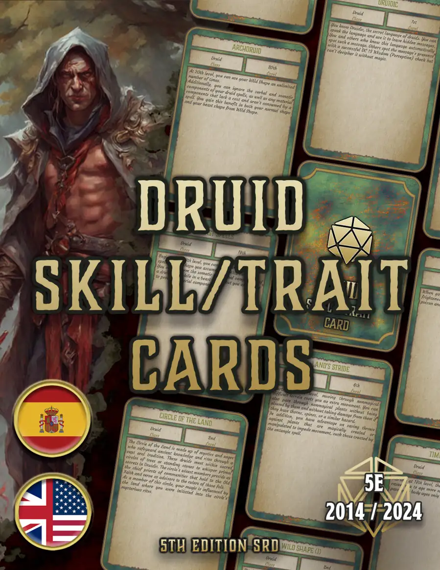 Druid Skill & Traits Cards D&D 5E - Cibola Designs | DriveThruRPG