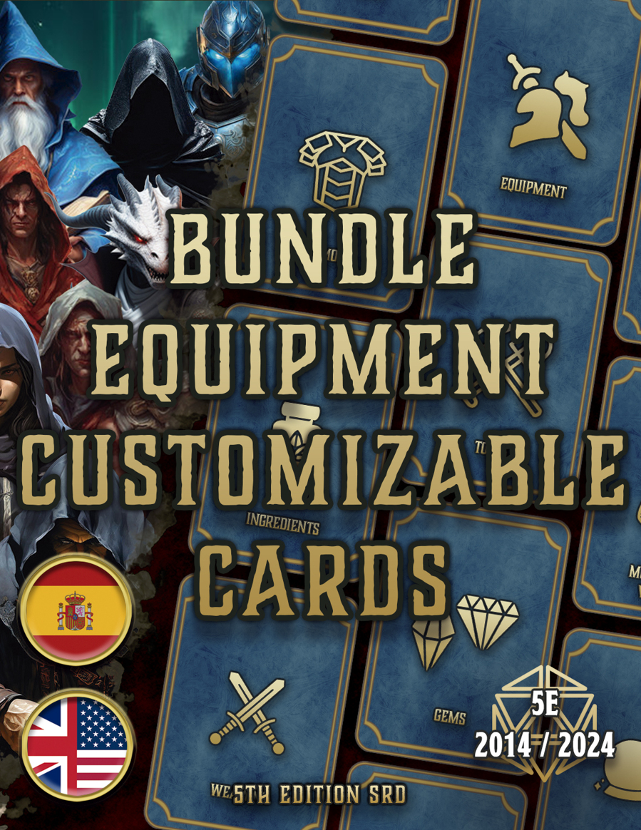 Equipment Customizable Cards D&D 5E - Cibola Designs | DriveThruRPG