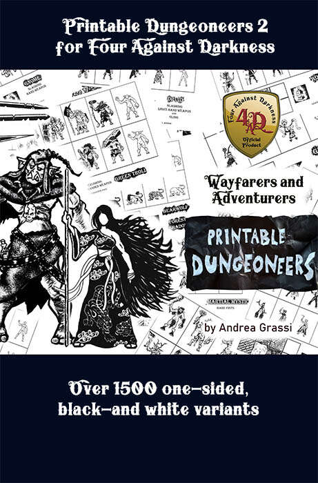 Printable Dungeoneers for Four Against Darkness Set 2 (1532 variants ...