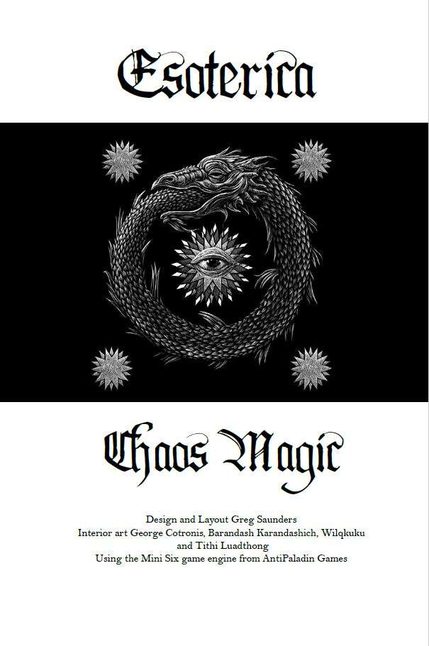 Esoterica - Chaos magic - Fire Ruby Designs | DriveThruRPG
