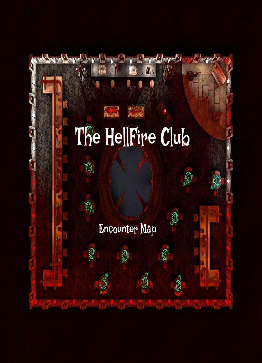 The Hellfire Club - Encounter Map With Video - The ManNerd | DriveThruRPG