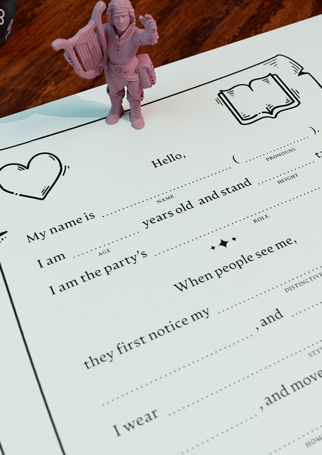 Quest RPG One Page Character Sheet - Draconicgraphics | DriveThruRPG