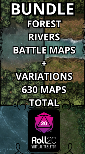 Roll20 VTT - Forest Rivers Bundle - Battle Maps 5x5-Pack + Variations ...