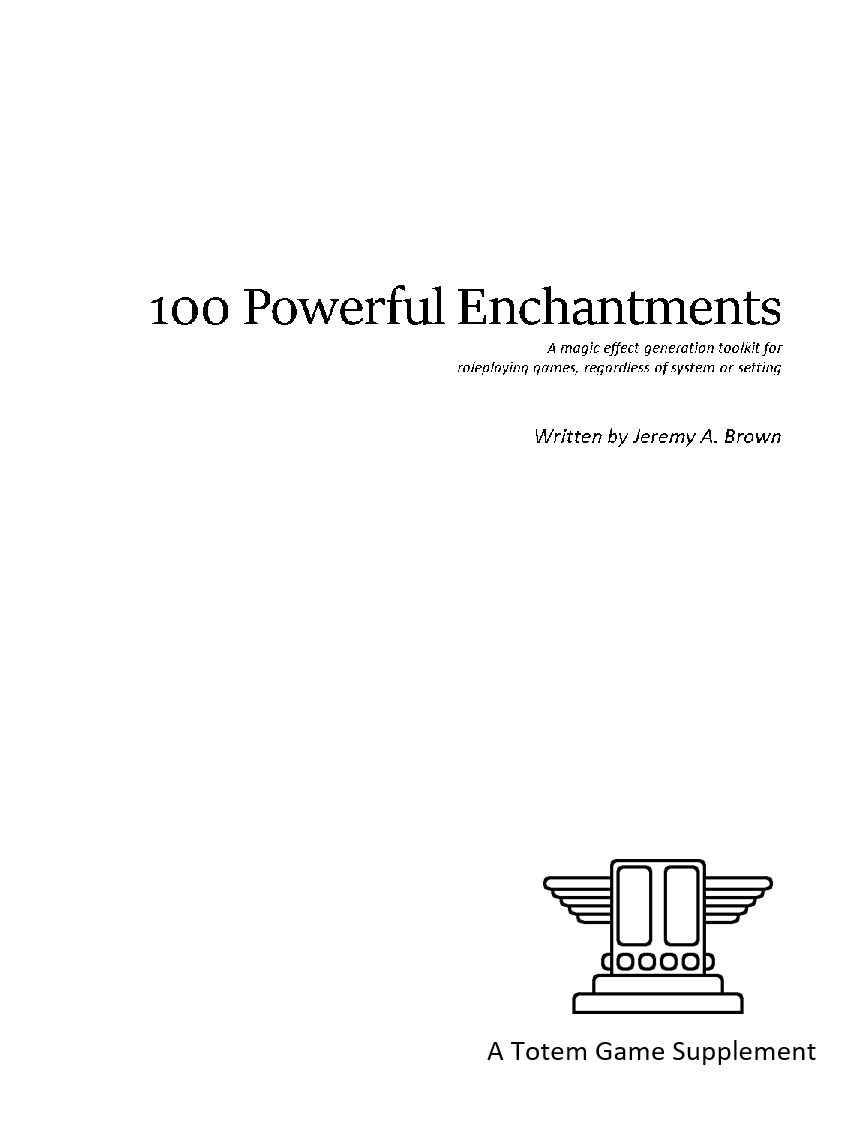 100 Powerful Enchantments - Totem | DriveThruRPG
